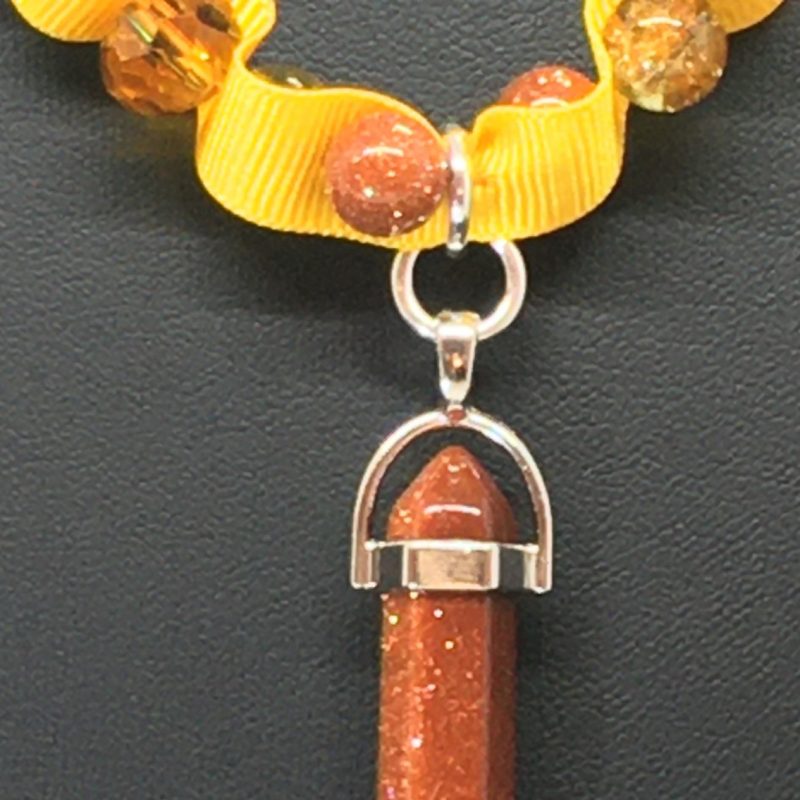 Goldstone Chakra Necklace - Handmade Statement Jewellery